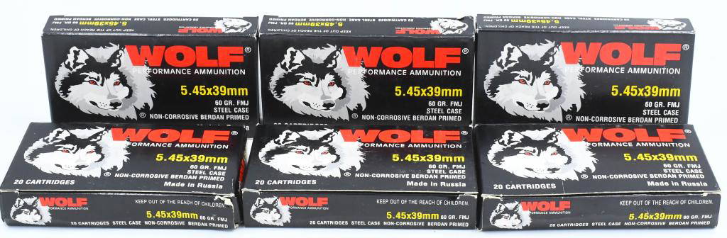 109 Rounds Of Wolf 5.45x39mm Ammunition (#0148) on Feb 11, 2023 | Brand ...