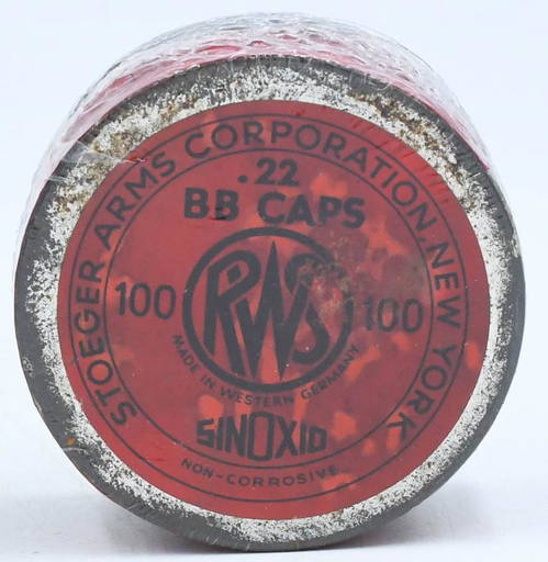 100 Rd Collector Container Of Stoeger .22 Bb Caps