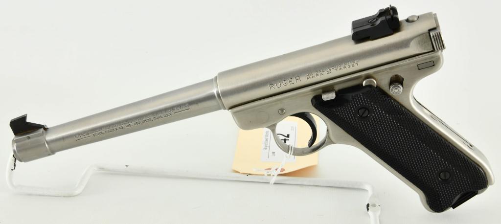 Nice Ruger Mark Ii Stainless Target Pistol .22 Lr
