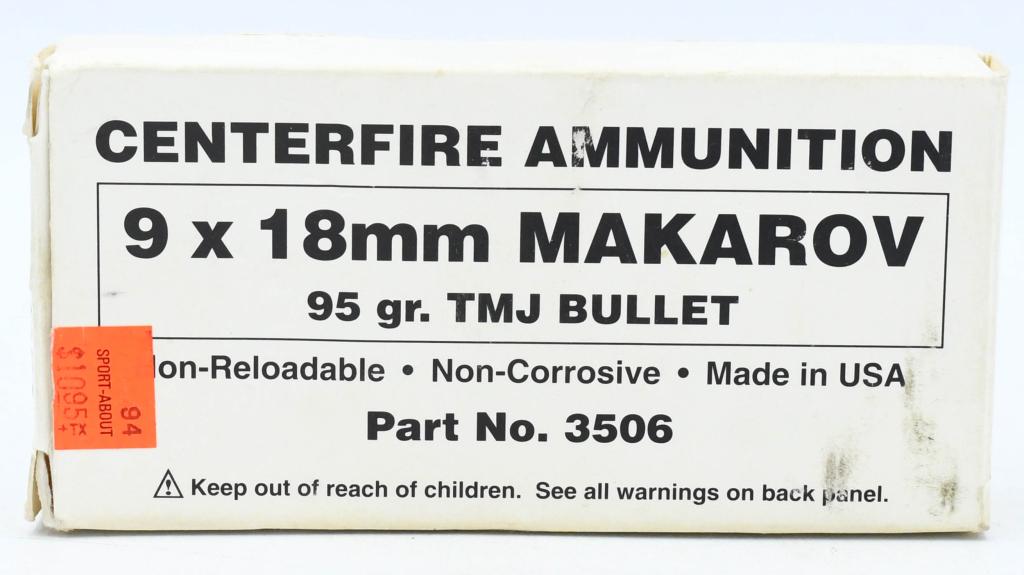 33 Rounds Of Centerfire 9x18mm Makarov Ammo