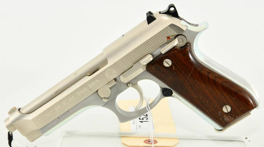 Taurus Pt 92 Af Stainless Semi Auto 9mm Pistol