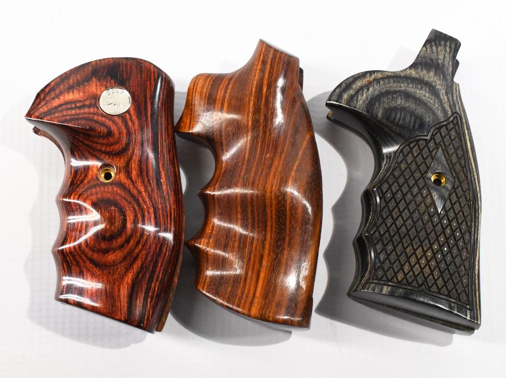 3 Sets Of Wood Presentation Grips Auction