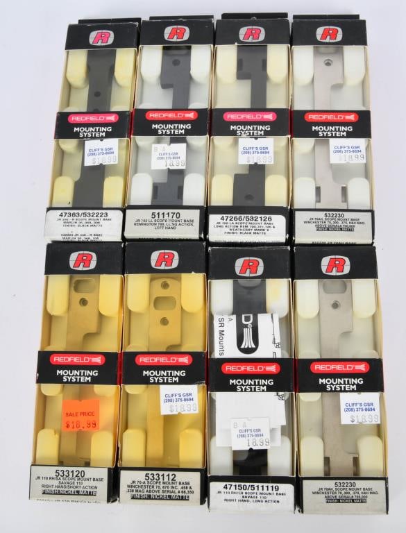 8 New In The Box Redfield Scope Mount Bases