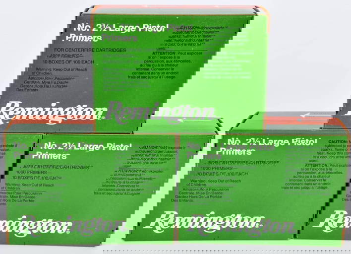 3000 Count Remington #2 1/2 Large Pistol Primers