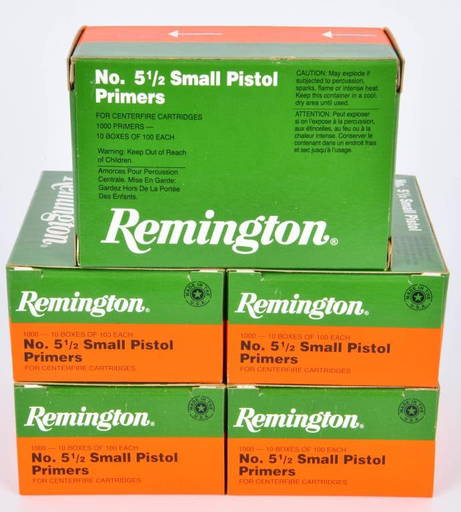 5000 Count Remington #5 1/2 Small Pistol Primers