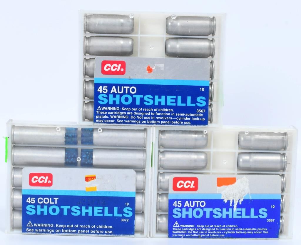 30 Cci Shotshells For .45 Acp & .45 Colt