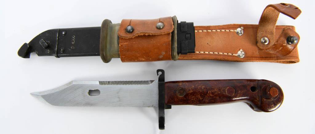Akm Type 1 Bayonet W/ Scabbard & Frog Auction