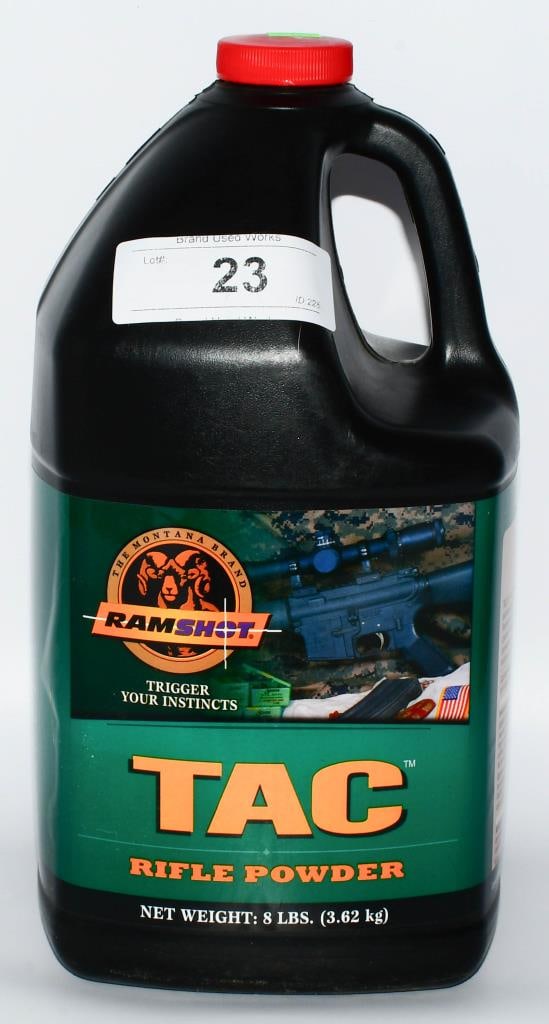 Ramshot Tac Rifle 8 Lb Canister Of Gun Powder Auction