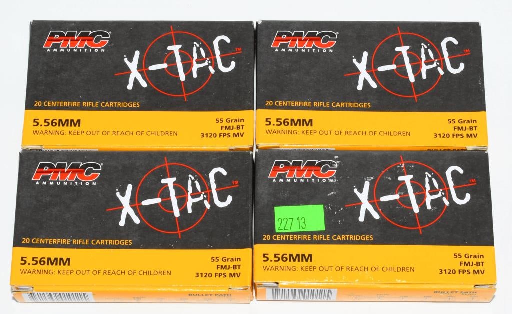 80 Rounds Of Pmc X-tac 5.56 Nato Ammunition Auction