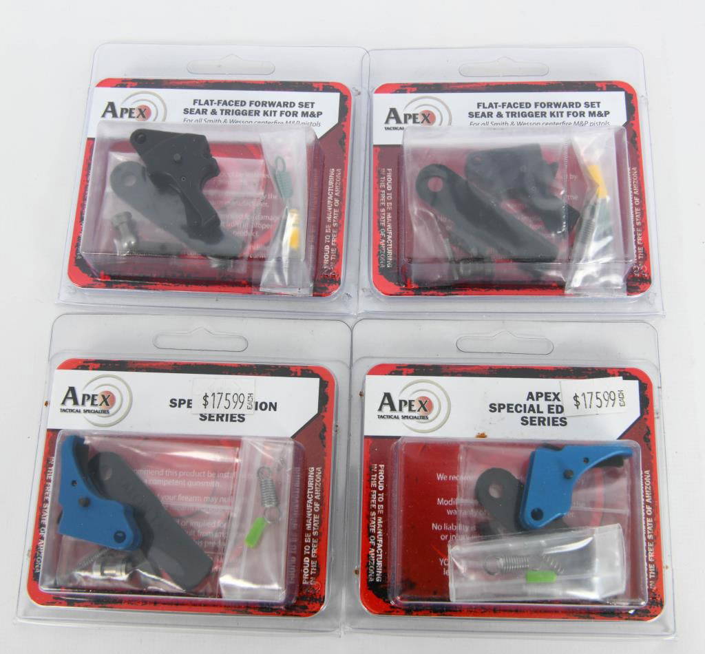 4 New Apex M&p Flat Faced Set Sear &trigger Kits Auction