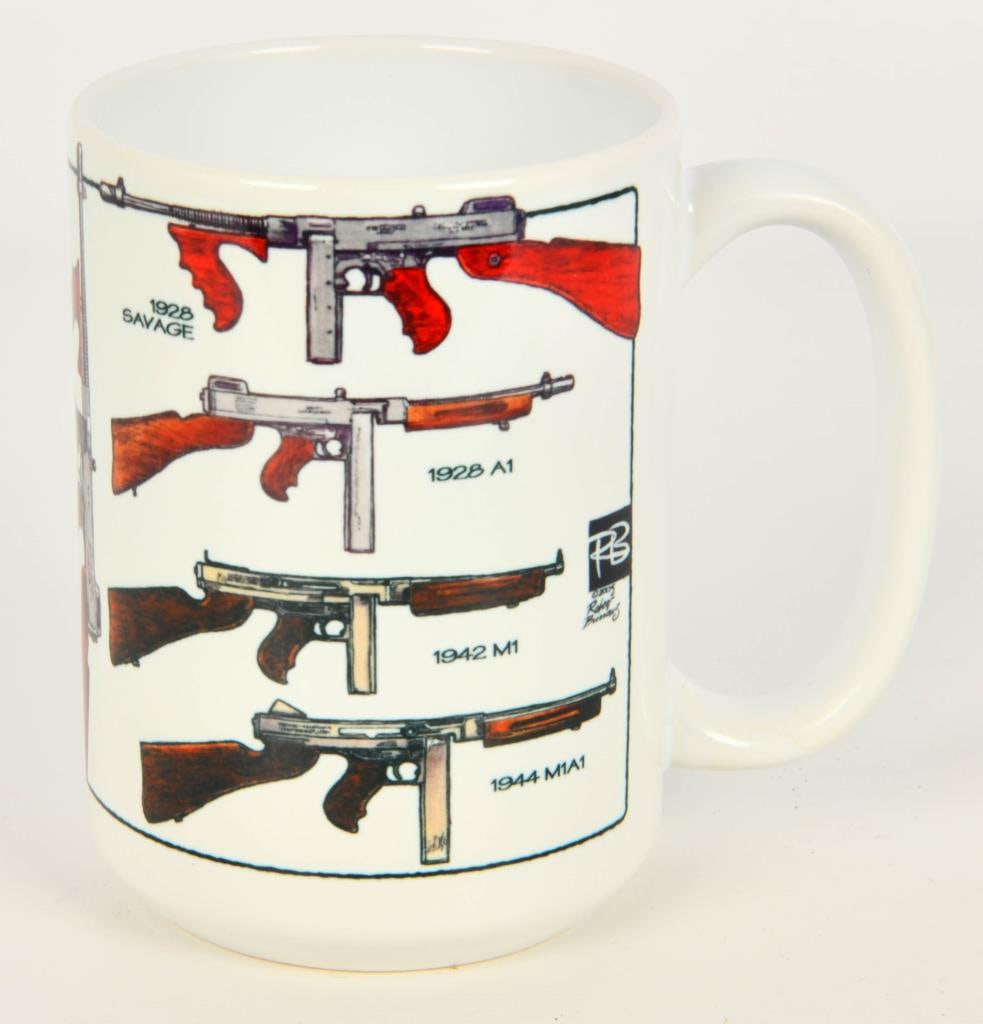 Nib Thompson Submachine Gun Design Coffee Cup Auction