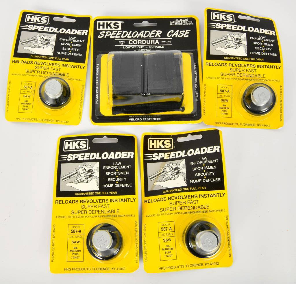 Lot Of Hks Speed Loaders & Speed Loader Case Auction