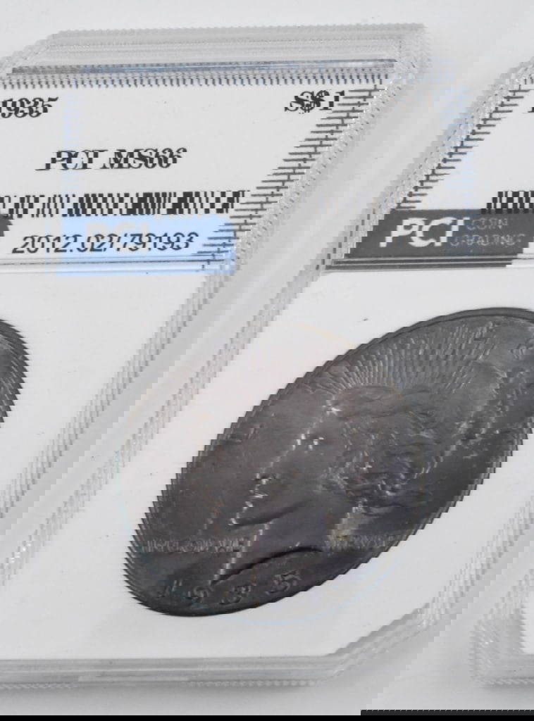 Uncirculated Pci Graded Silver Peace Dollar Coins Auction