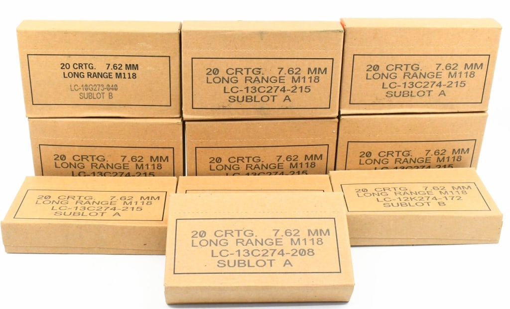 200 Rds Of M118 .308 Win Long Range Ammo - Jun 28, 2025 | Brand Used ...