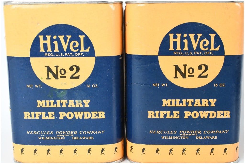 A Pair Of Hercules Hivel No. 2 Military Rifle Smokeless Powder 1lb ...