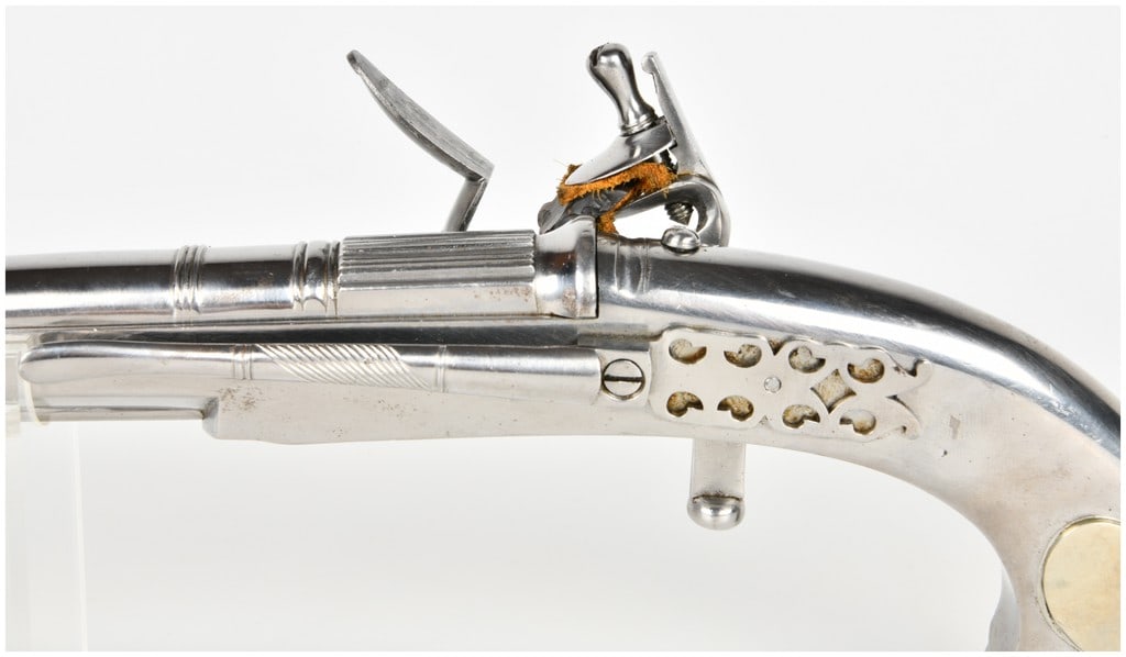 A Pair Of Scottish Murdoch Pattern Flintlock Pistols .52 Caliber With 7 ...