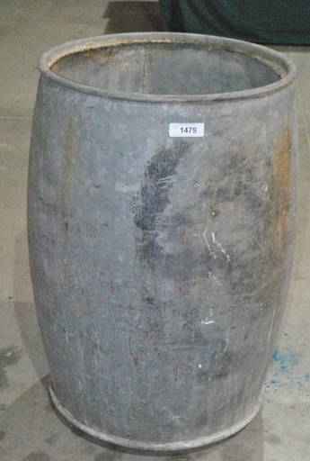 Huge Vintage Solid Metal Barrel