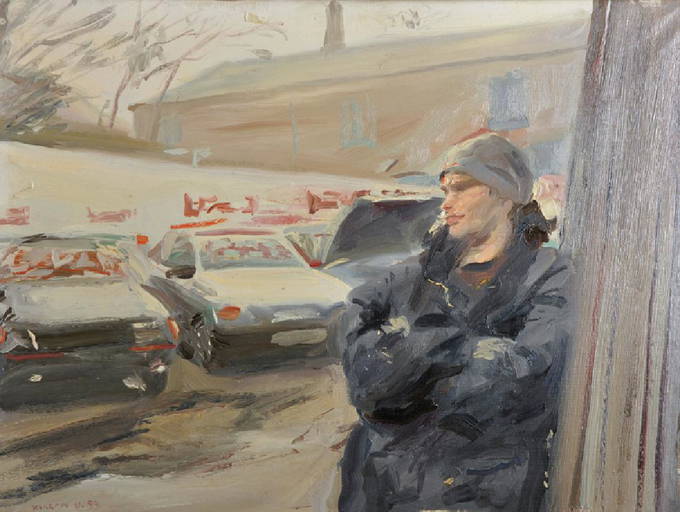 Howard Morgan (1949- ) British. 'The Car Lot', Oil - May 03, 2017 ...