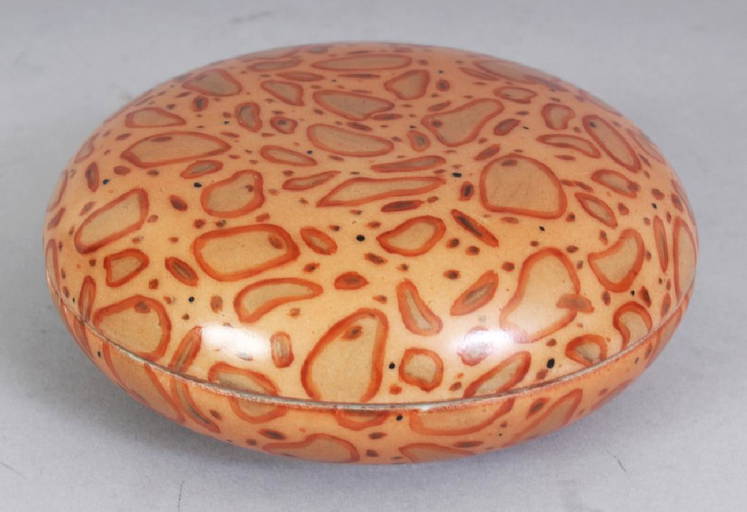 An Unusual Chinese Pudding Stone Decorated Circular