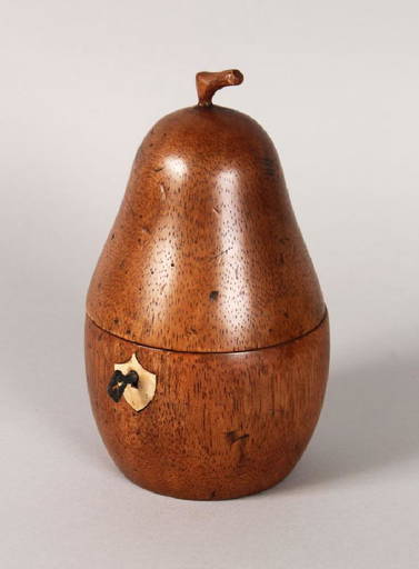 A Pear Tea Caddy. 7ins High.
