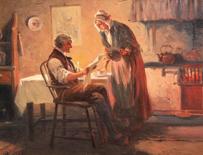 Alexander Rosell (1859-1922) British. "The Latest - Feb 27, 2019 | John ...