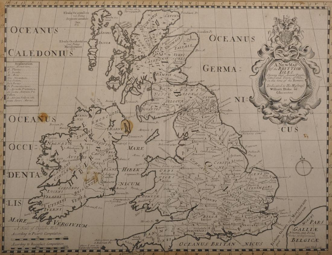 19th Century English School. "A New Map of the British