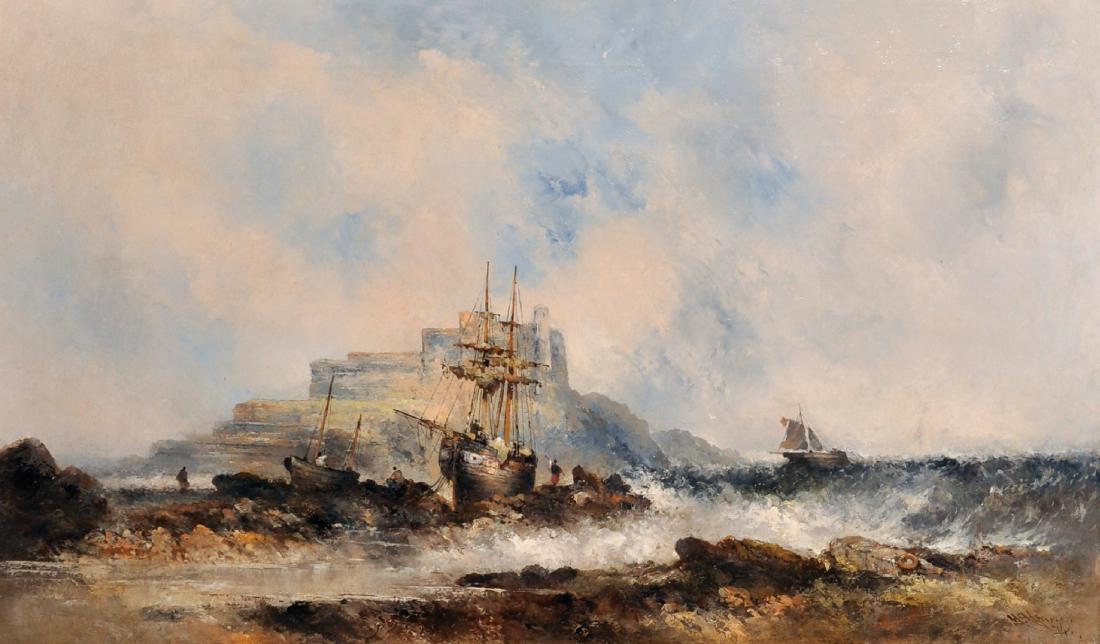 William McAlpine (19th - 20th Century) British. A Beach