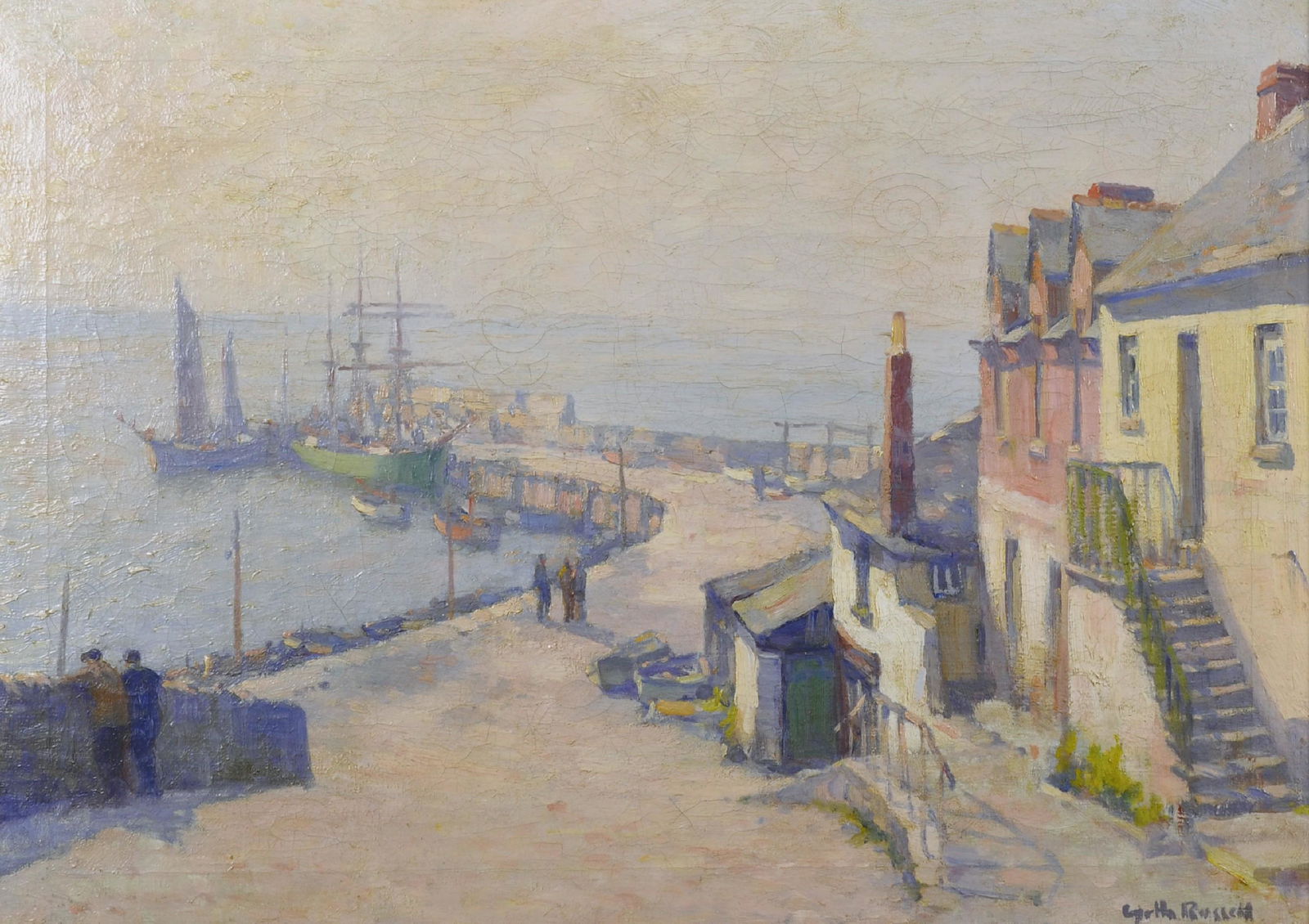 Gyrth Russell (1892 1970) British. 'the Quay, Newlyn',
