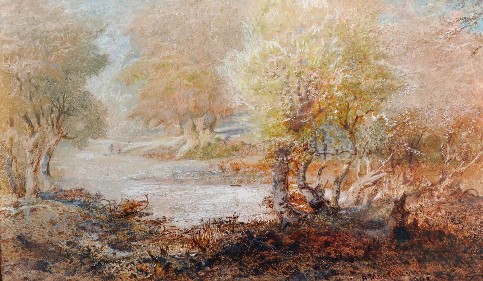 Andrew Maccallum (1821 1902) British. A Wooded River