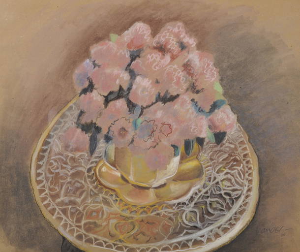 Lander (20th Century) British. Still Life Of Flowers In