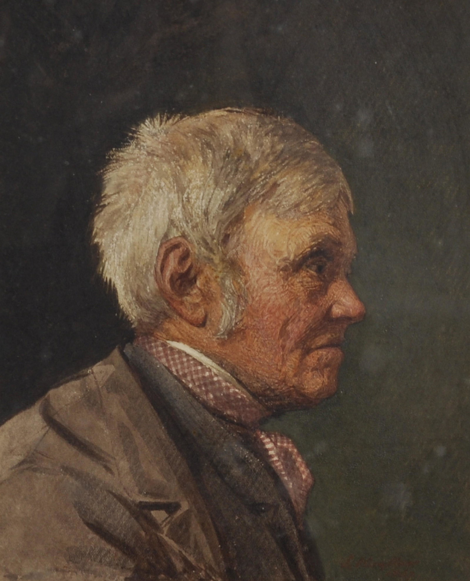 James Hayllar (1829 1920) British. Bust Portrait Of An