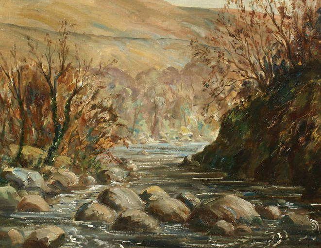 Maurice Codner (1888-1958) British, River landscape (#0310) on Oct 27 ...