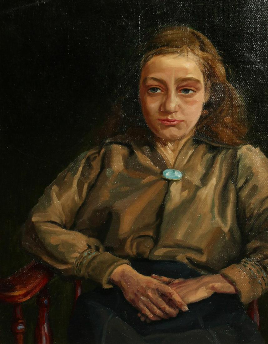 20th Century School, A Portrait Of A Seated Lady, Oil