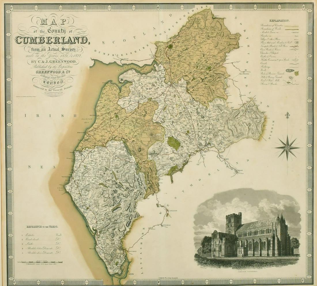 Map Of The County Of Cumberland From An Actual Survey
