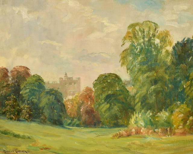 Maurice Codner (1888-1958) British, a glimpse of Hatfield House, oil on ...