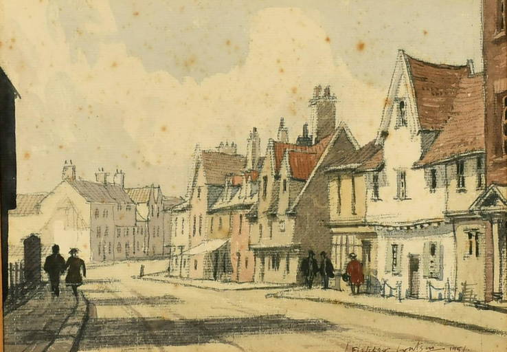 J. Fletcher Watson, Circa 1951, 'ber Street, Norwich', Watercolour And ...