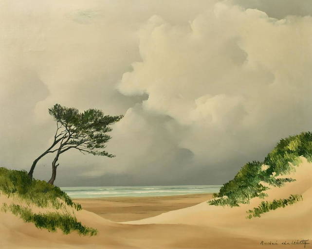 Pierre de Clausade (1910-1978) French, 'The Dunes at Arcachon', oil on ...