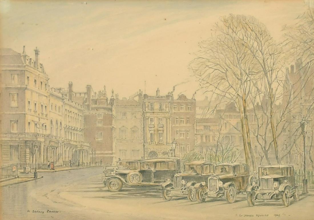 William Sidney Causer (1876-1958) British, 'St James's Square 1929 ...
