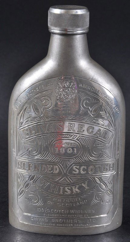 A Chivas Regal Silver Whisky Flask.