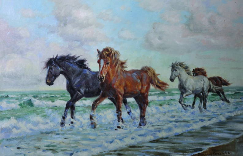 Rosemary Sarah Welch (1946- ) British. Horses Running - Oct 28, 2015 ...