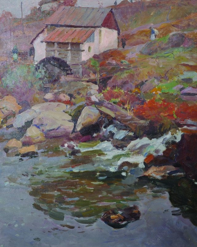 Evgeni Luchenko (1914 1994) Russian. A River Landscape,