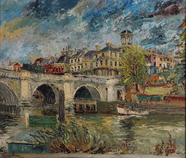 George Hann (1900 1979) British. 'richmond Bridge', Oil