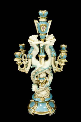 Porcelain Mermaid Candelabra