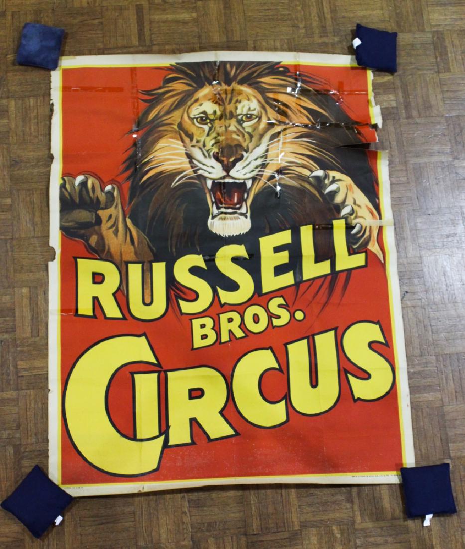Russell Brothers Circus Poster - Jun 09, 2019 | Donley Auctions in IL
