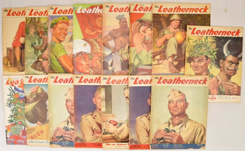 Lot Of Wwii Usmc "the Leatherneck" Magazines