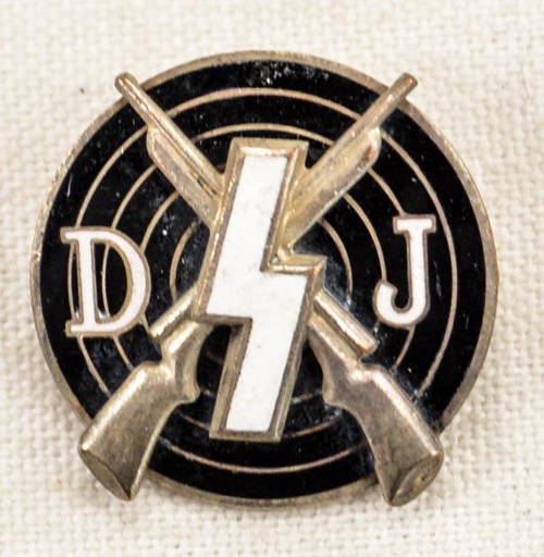German Wwii Silver Deutsches Youth Dj Marksman Pin