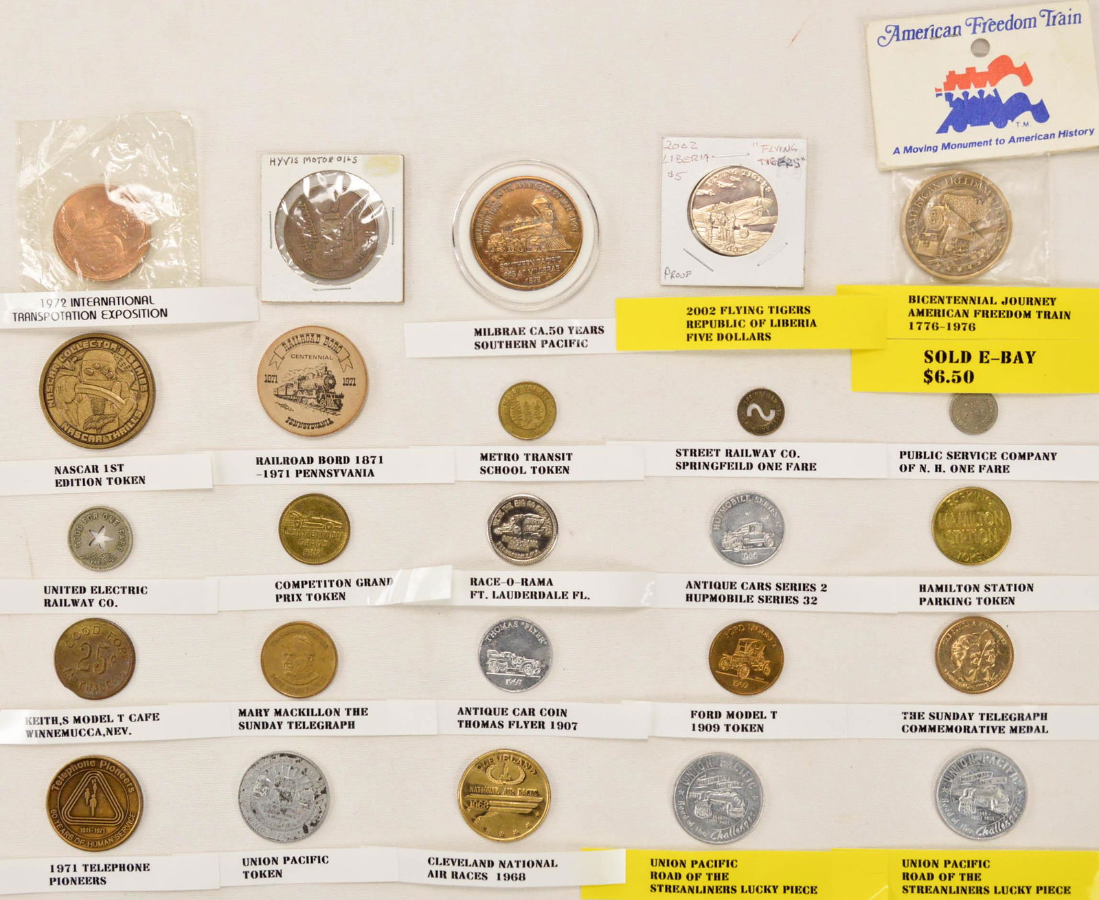 25 Transportation / Railway / Telegraph Coins