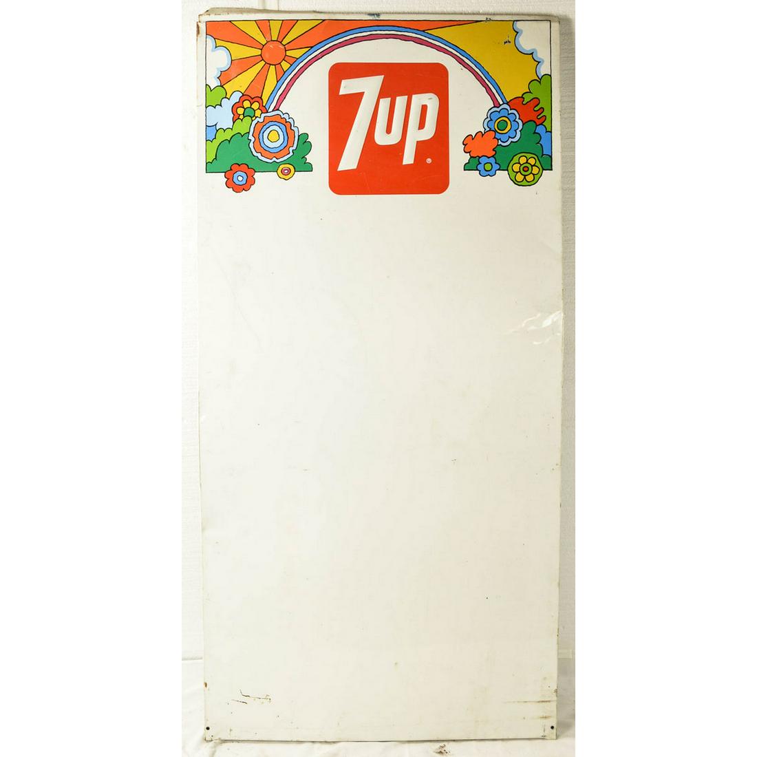 Vintage Large Embossed 7 Up Store Sign