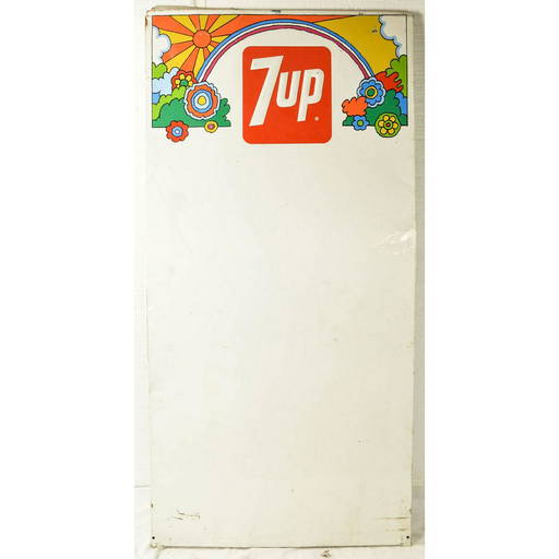 Vintage Large Embossed 7 Up Store Sign