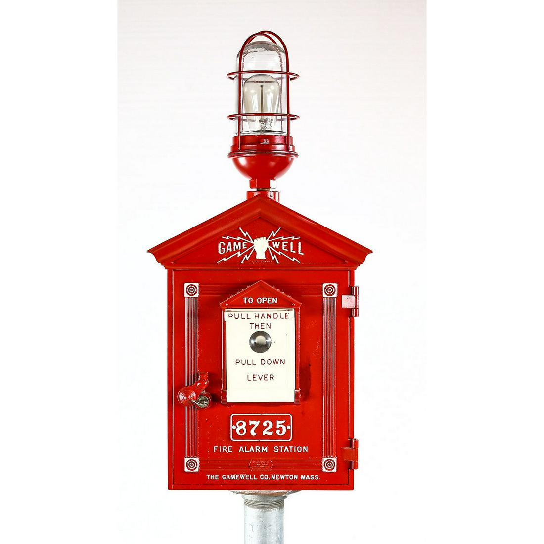 Chicago Gamewell Fire Alarm Call Box On Stand
